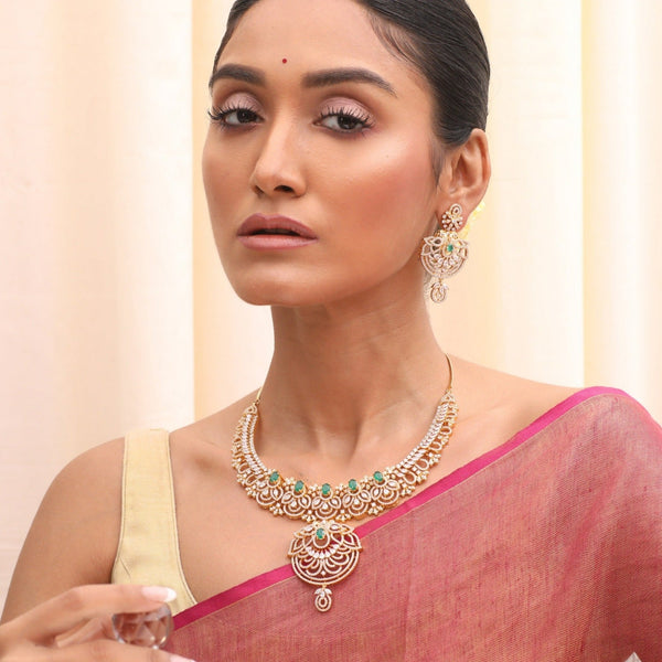 Buy Mahasri Nakshatra CZ Necklace Set | Tarinika