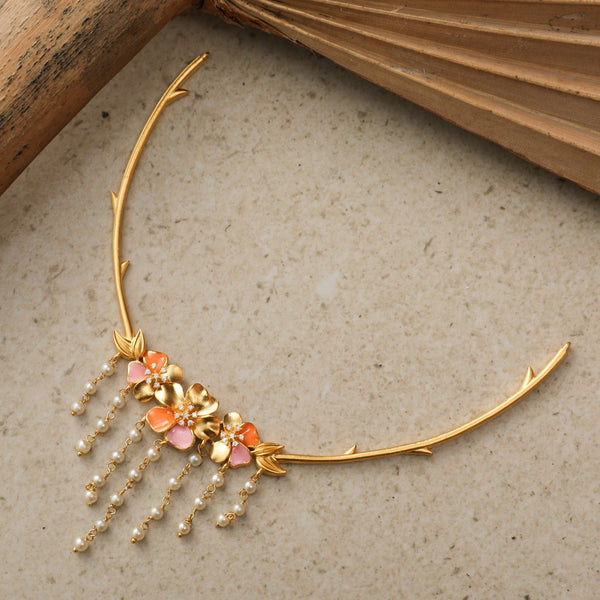 Buy Jalaja Floral Statement Cuff Necklace | Tarinika
