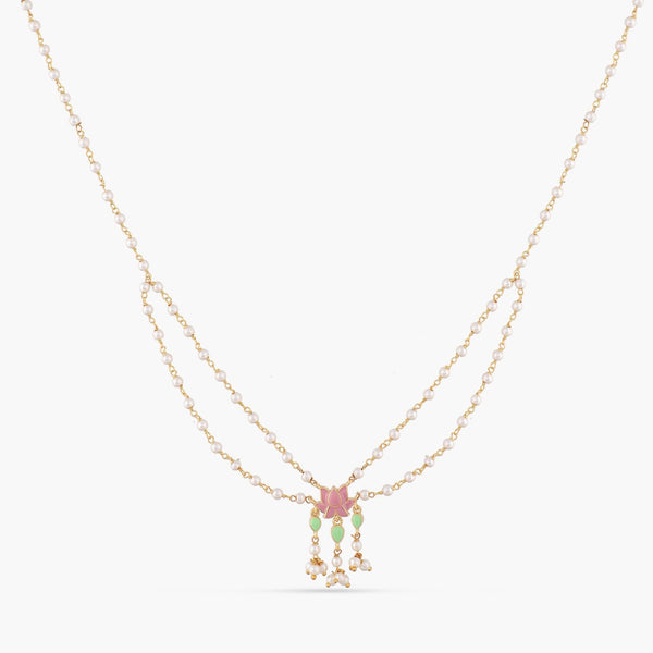 Buy Jalaja Center Lotus Motif Pearl Necklace | Tarinika
